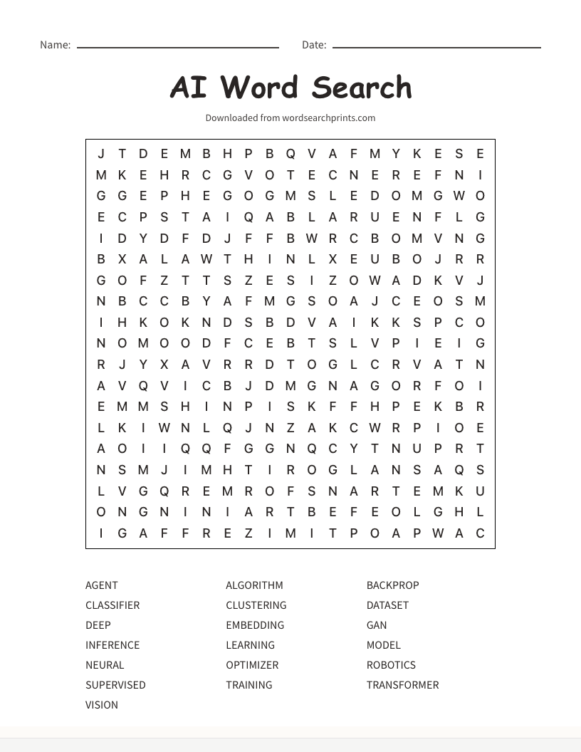 Middle School Word Search Puzzles | Word Search