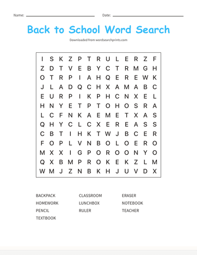 Elementary Word Search Puzzles | Word Search
