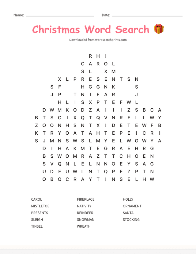 Winter Word Search Puzzles | Word Search