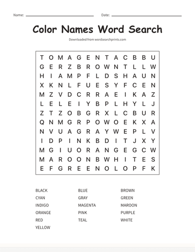 Easy Word Search Puzzles | Word Search