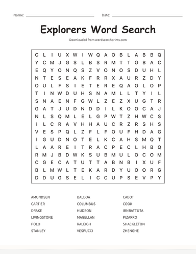Middle School Word Search Puzzles | Word Search