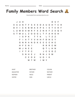 Preschool Word Search Puzzles | Word Search