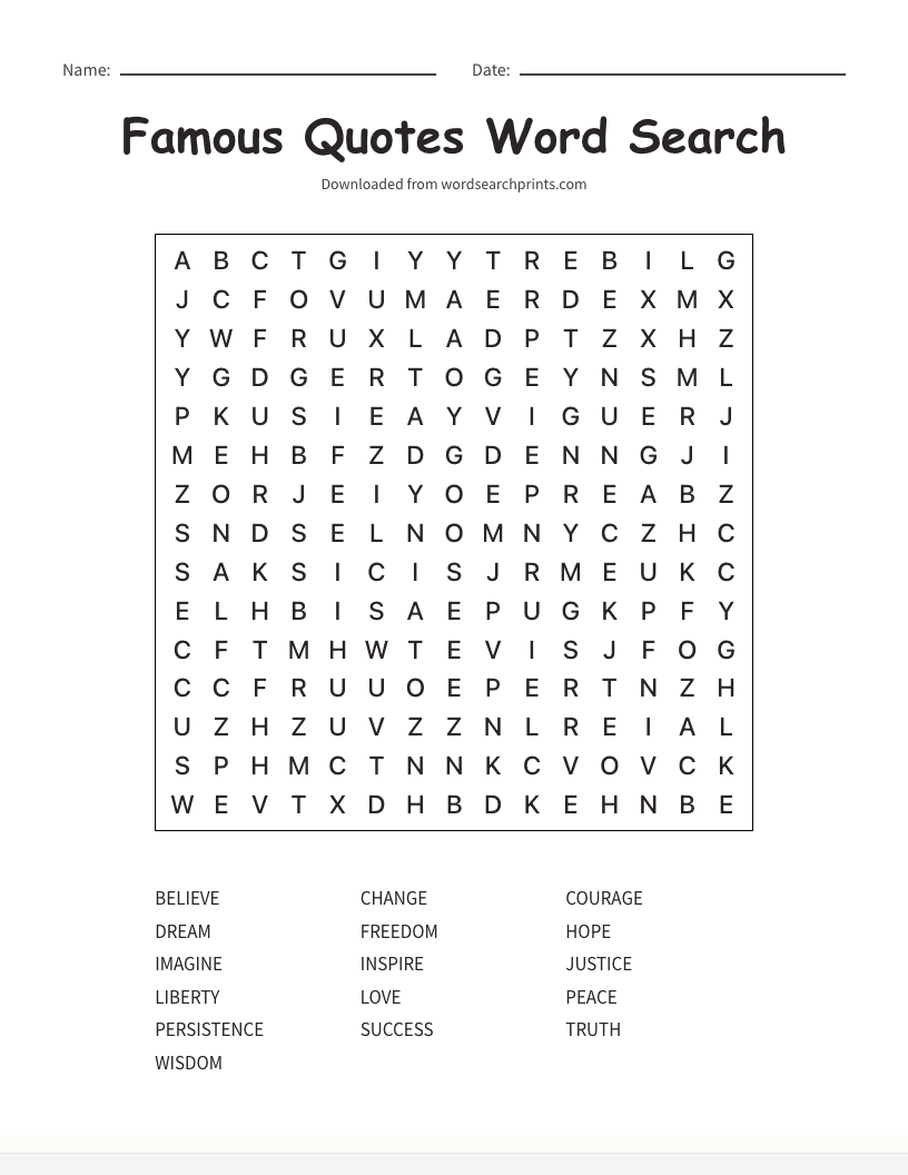Medium Word Search Puzzles | Word Search