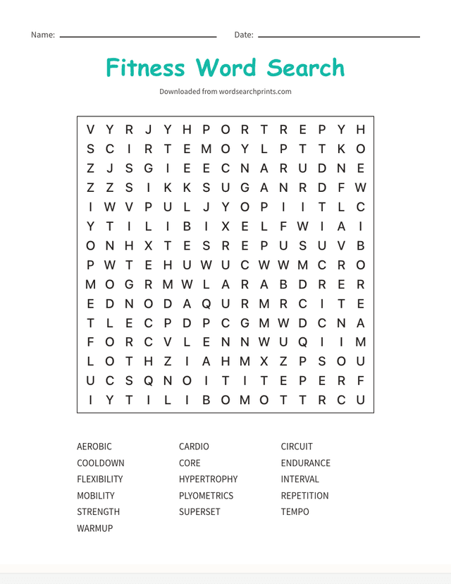 Body Parts Word Search Puzzles | Word Search