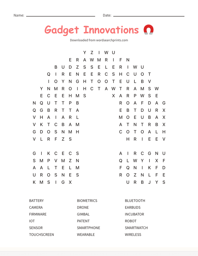 Technology Word Search Puzzles | Word Search