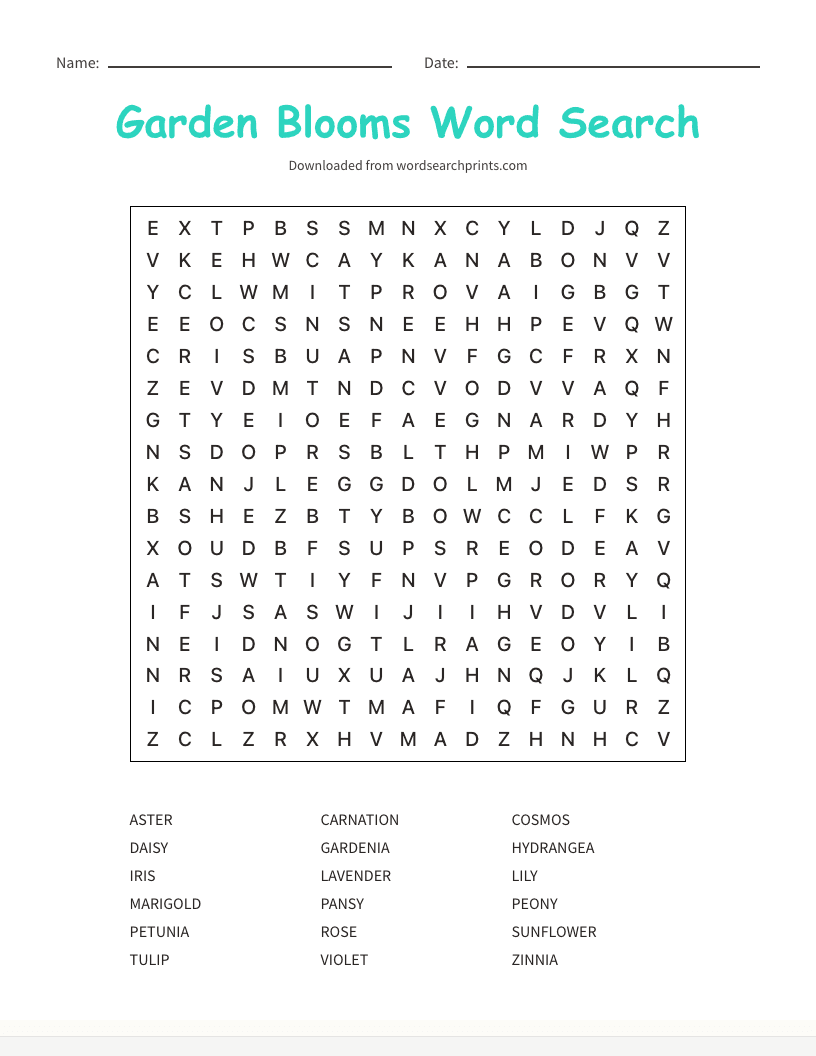Plant Word Search Puzzles | Word Search