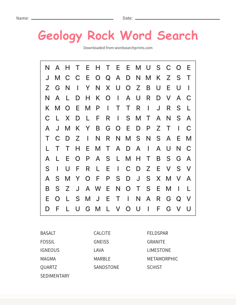 Science Word Search Puzzles | Word Search