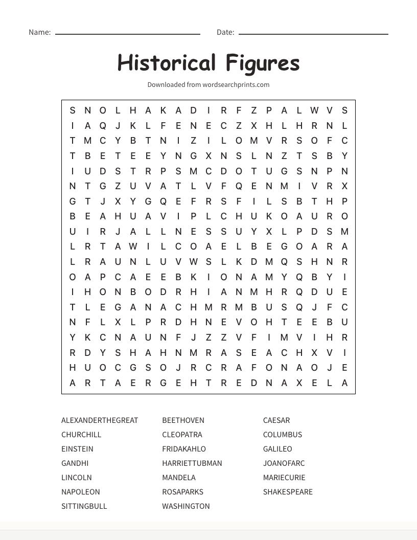 US Presidents Word Search Puzzles | Word Search