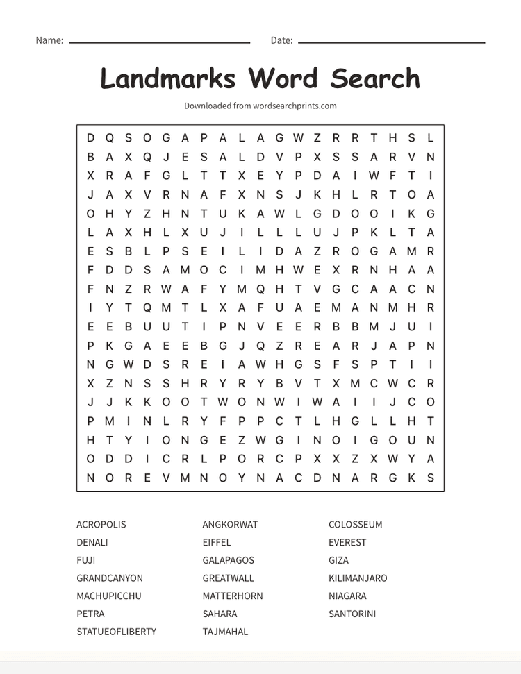 Social Studies Word Search Puzzles | Word Search
