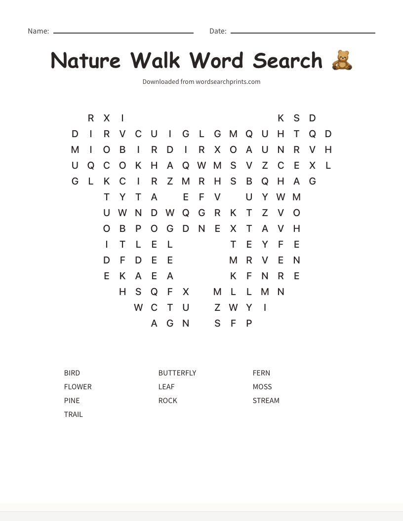 Nature Word Search Puzzles | Word Search