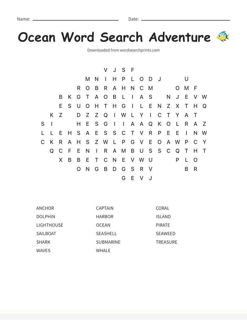 Elementary Word Search Puzzles | Word Search