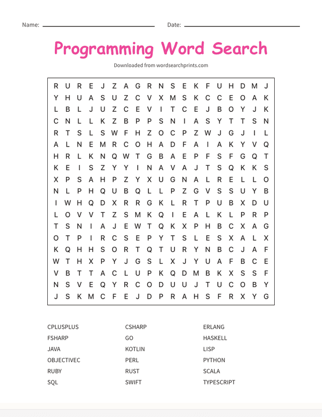 Technology Word Search Puzzles | Word Search