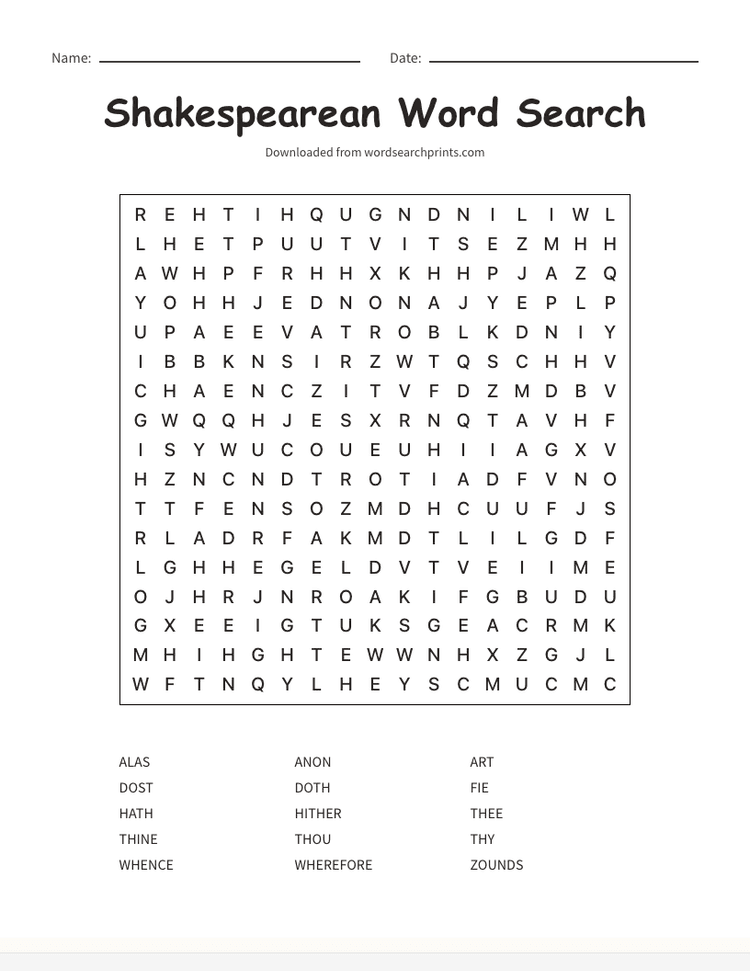 High School Word Search Puzzles | Word Search
