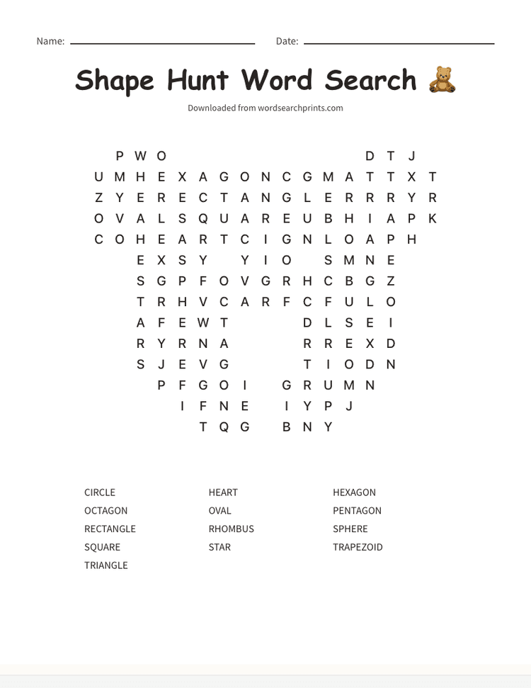 Easy Word Search Puzzles | Word Search