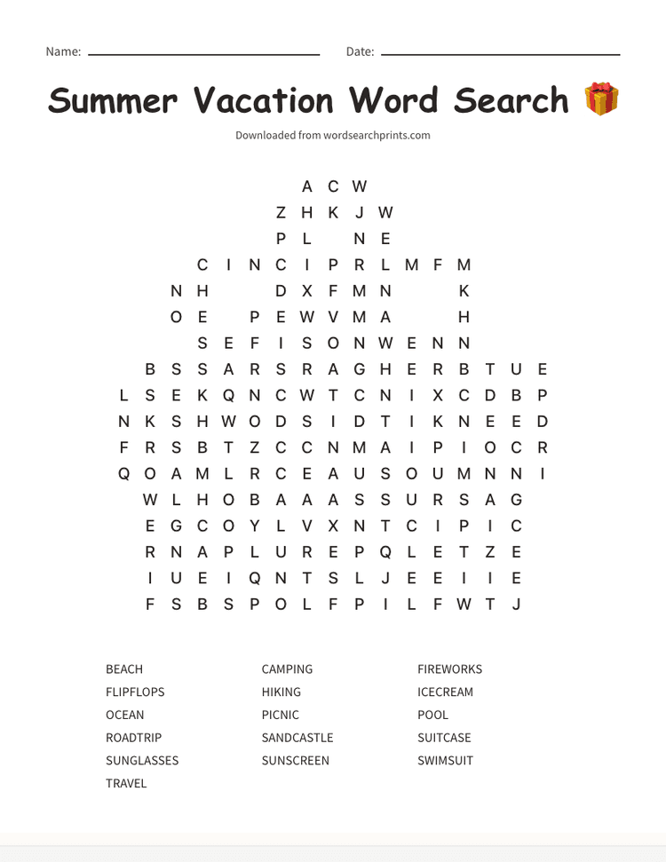 Holiday Word Search Puzzles | Word Search