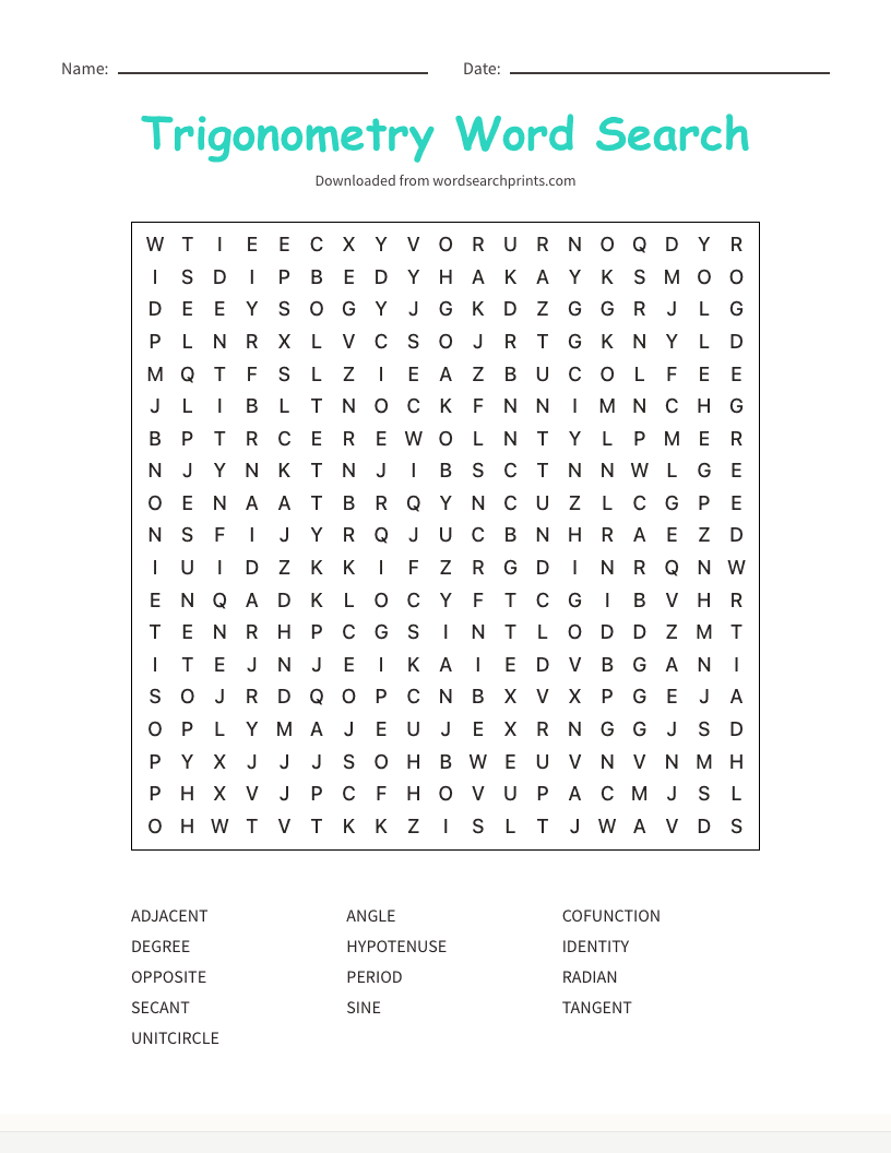 Printable Word Search Puzzles | Word Search