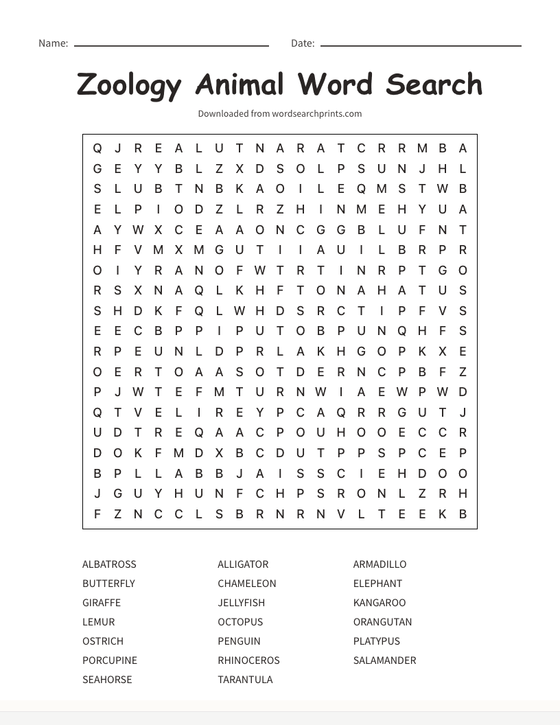 Science Word Search Puzzles | Word Search