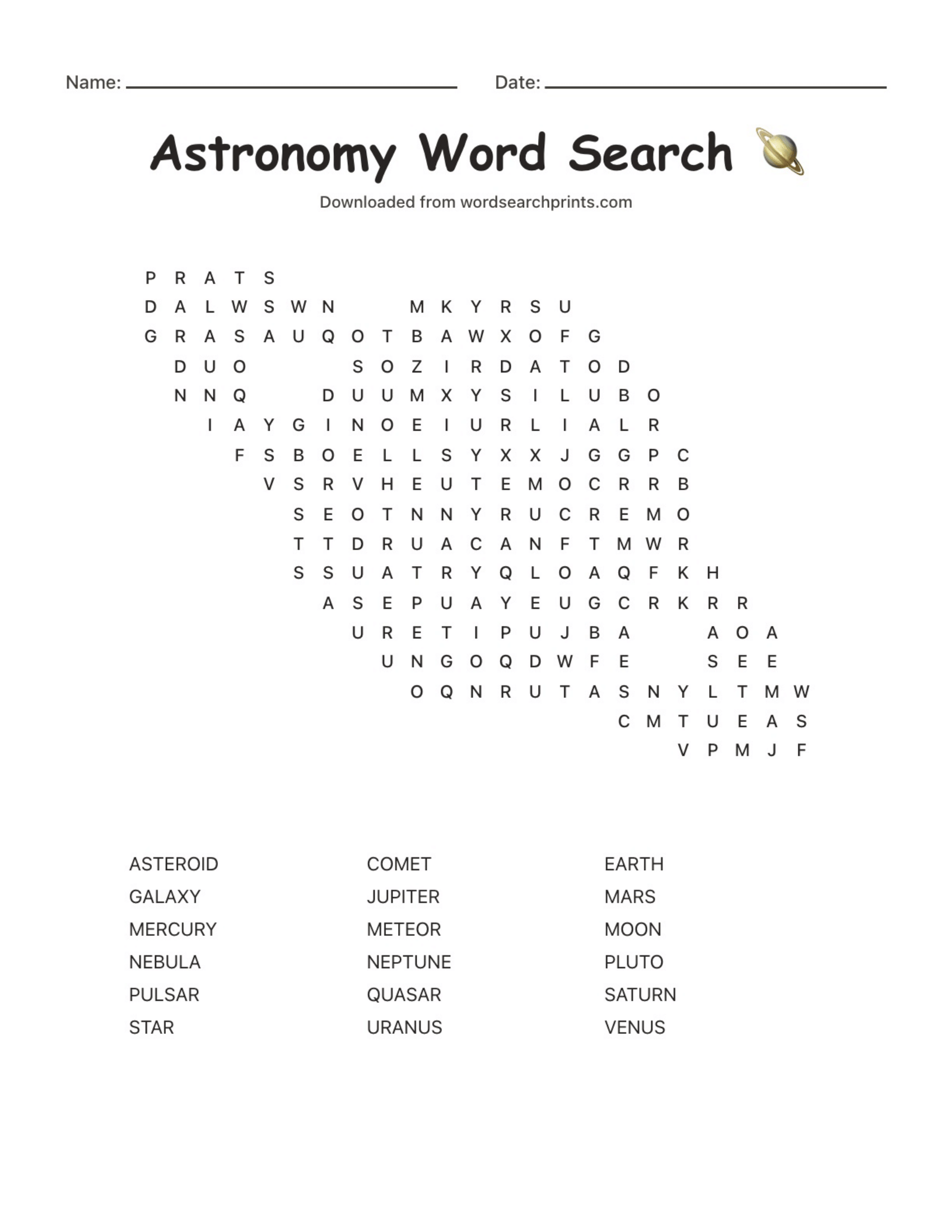 Word Search Prints — Create and Print Custom Word Searches